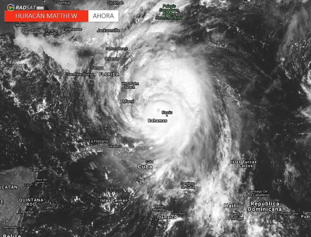 Matthew afecta la costa de Estados Unidos - Pronóstico Extendido
