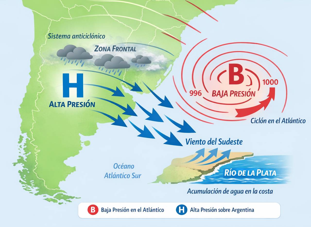 Todo sobre las sudestadas - Pronóstico Extendido